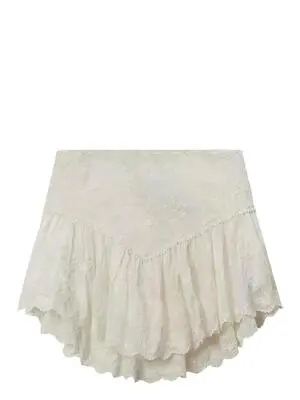Isabel Marant Zoelia Embroidered Shorts - Neutrals