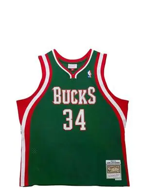 Mitchell & Ness Giannis Antetokounmpo Milwaukee Bucks 2013-14 Jersey - Green