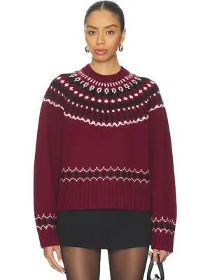 EAVES Abbey Fairisle Sweater - Red Multi
