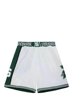 Mitchell & Ness Ncaa Mich State 1999 Shorts - White