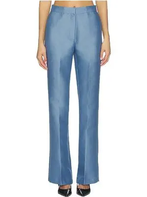 ALIGNE Figaro Satin Trouser - Steel Blue