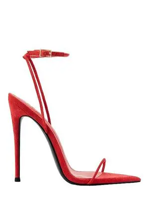Femme La Andx Suede Stiletto Sandal - Red Suede