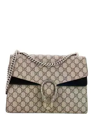Gucci Dionysus Gg Coated Canvas Shoulder Bag - Black