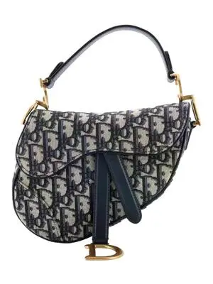 Dior Saddle Oblique Canvas Mini Shoulder Bag - Blue