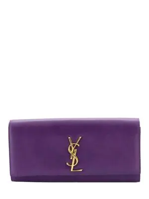 Saint Laurent Classic Monogram Long Clutch Bag - Purple
