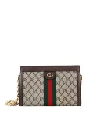 Gucci Ophidia Chain Small Shoulder Bag - Brown