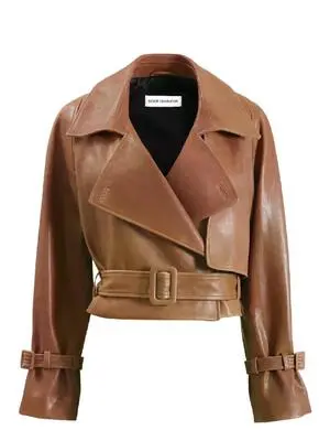 Nour Hammour Hatti Belted Jacket - Brown