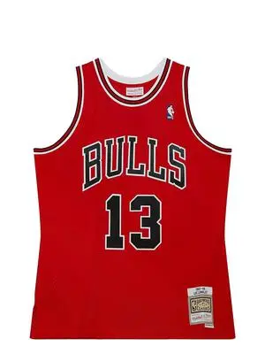 Mitchell & Ness Luc Longley Chicago Bulls 1997-98 Jersey - Red