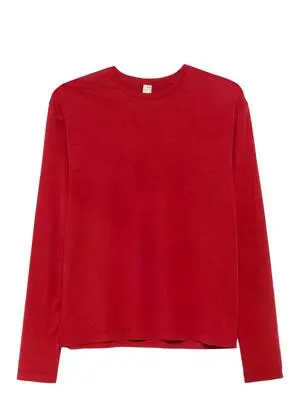 TOTEME Crew-neck Long-sleeved T-shirt - Red