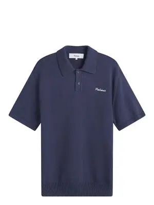 PALMES Cotton Knit Polo - Navy