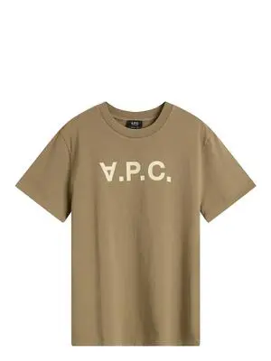 A.p.c. Vpc Logo T-shirt - Khaki/off White