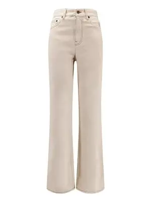 Burberry Denim Flared Trousers - Beige