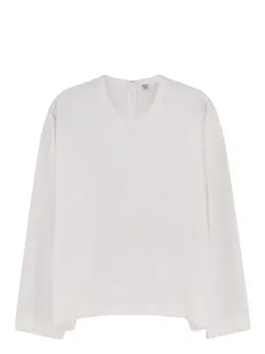 TOTEME Satin Boxy Top - White