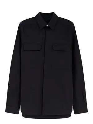 Rick Owens Overshirt Certified Cotton Shirt - Black