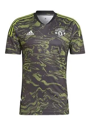 Adidas Manchester United Condivo 22 Training Jersey - Semi Solar Slime/black
