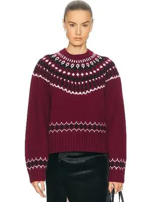 EAVES Abbey Fairisle Sweater - Red Multi