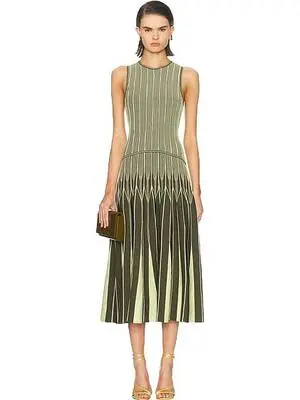 Simkhai Oaklen Midi Dress - Pine Multi