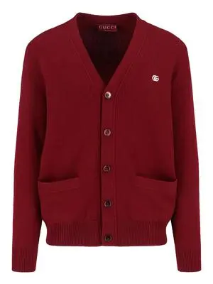 Gucci Cashmere Blend Cardigan - Red