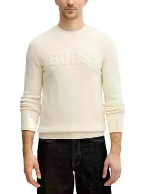 Guess Embossed Logo Sweater - Neutrals