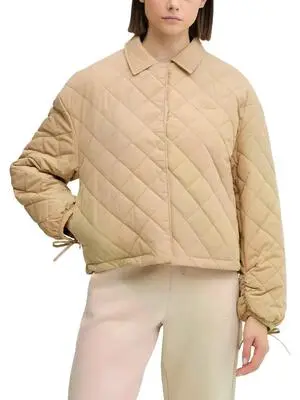 Guess Quilted Collared Jacket - Neutrals