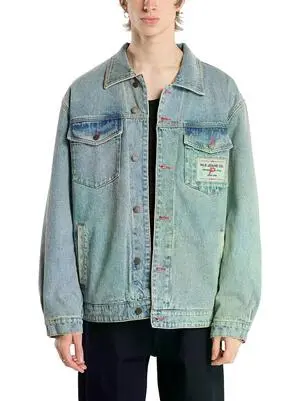 PLEASURES Park Insulated Denim Jacket - Blue