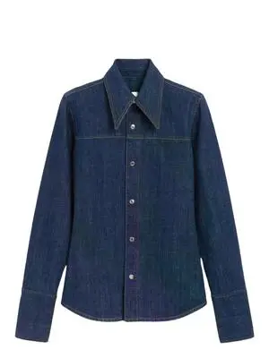 AMI Sharp Collar Denim Shirt