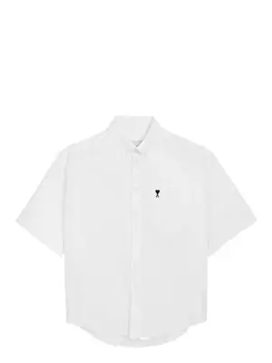 Ami De Coeur Embroidered Boxy Shirt - White