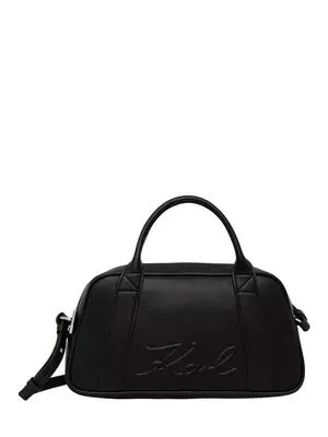 Karl Lagerfeld Top-handle Cross Body Bag - Black