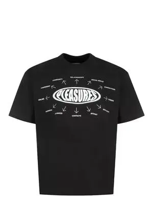 PLEASURES Logo Overview T-shirt - Black