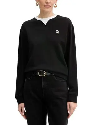 Karl Lagerfeld Embroidered-logo Sweatshirt - Black