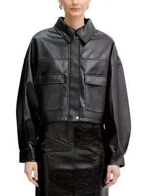 Guess Faux-leather Flaminia Jacket - Black