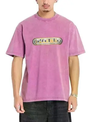 PATTA Gilded Acid Washed T-shirt - Pink