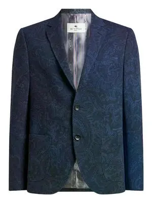 Etro Paisley Single-breasted Blazer - Blue