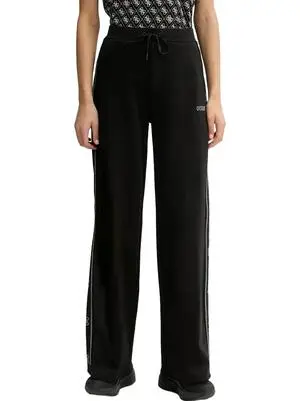 Guess Logo-detail Embellished Track Pants - Black
