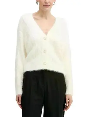 Guess V-neck Cardigan - White