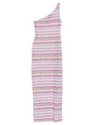 Missoni One-shoulder Chevron Maxi Dress - Pink