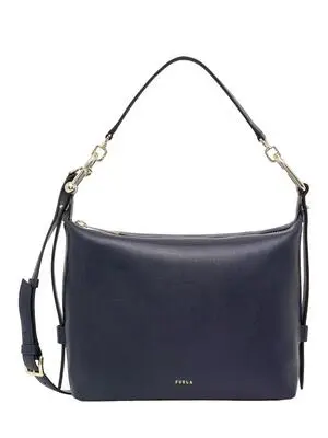 Furla Leather Hobo Crossbody Bag - Blue