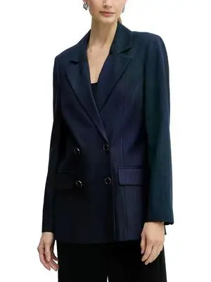 Guess Pinstripe Double-breasted Blazer - Blue