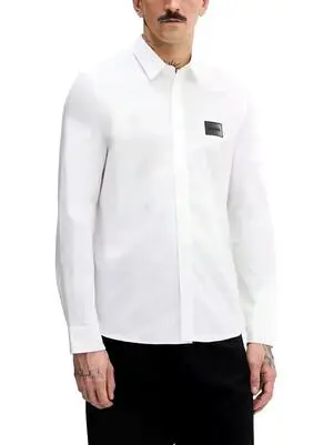 Hugo Logo-patch Button-up Shirt - White