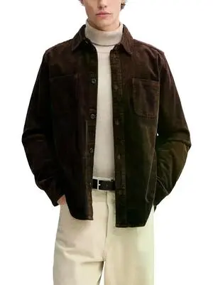 LES DEUX Kody Corduroy Overshirt - Brown