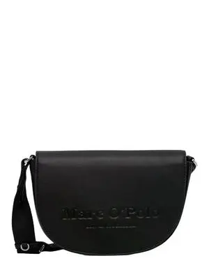 Marc O'polo Debossed-logo Shoulder Bag - Black