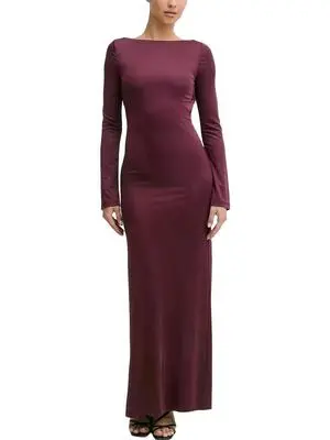 Hugo Long-sleeve Maxi Dress - Red