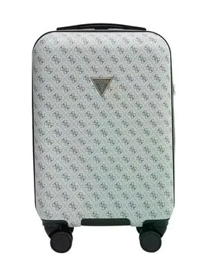 Guess Logo-patterned Suitcase - Neutrals