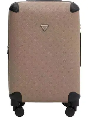 Guess Wilder Embossed Suitcase - Neutrals