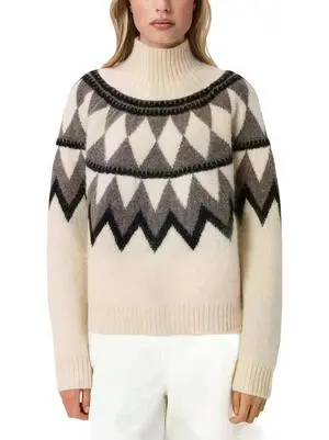 ALLSAINTS Tara Geometric-pattern Sweater - Neutrals