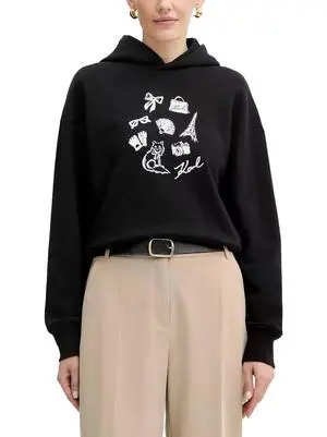 Karl Lagerfeld Graphic-print Hoodie - Black