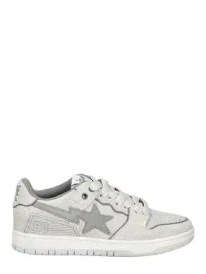 A BATHING APE Sk8 Sta #3 L Appliqué Sneakers - Grey