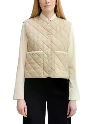 Marc O'polo Quilted Buttoned Gilet - Neutrals