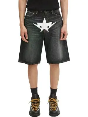 A BATHING APE Twin Sta Graphic Shorts - Black