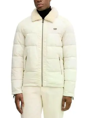 Guess Padded Zip-up Jacket - Neutrals